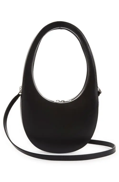 Coperni Small Swipe Leather Crossbody Bag - Black