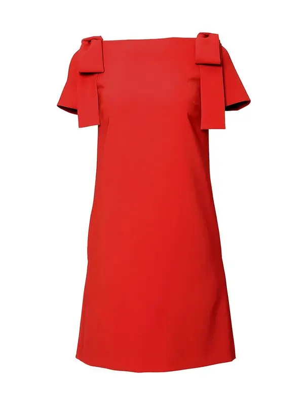 Carolina Herrera Icon Bow-embellished Shift Dress - Sky Blue