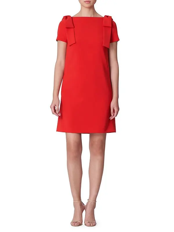 Carolina Herrera Icon Bow-embellished Shift Dress - Sky Blue