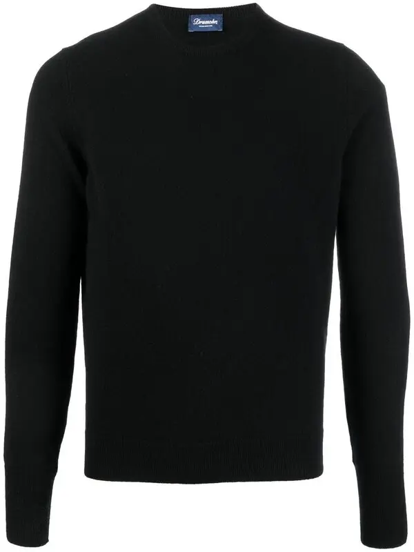 DRUMOHR Crew Neck Cashmere Sweater - Black
