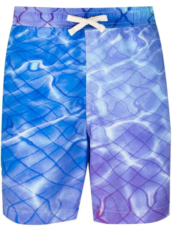 BLUE SKY INN Pool-print Swim Shorts - Blue