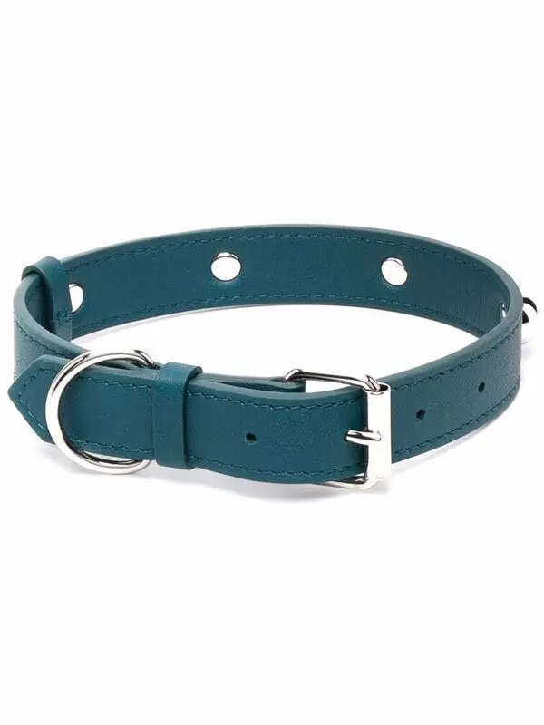 Christofle Royal Jack Leather Collar - Blue