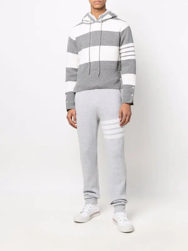Thom Browne 4-bar Knitted Track Pants - Grey