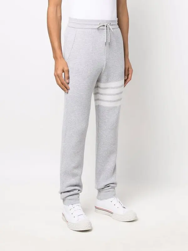 Thom Browne 4-bar Knitted Track Pants - Grey