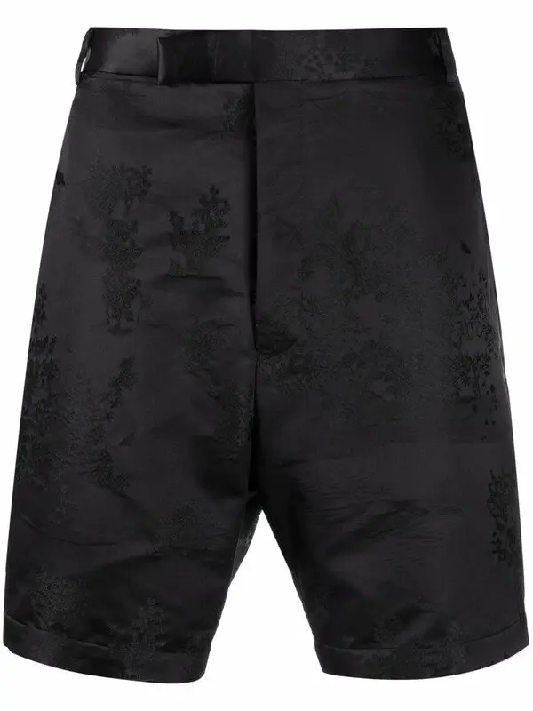 Thom Browne Rwb Stripe Tailored Shorts - Black