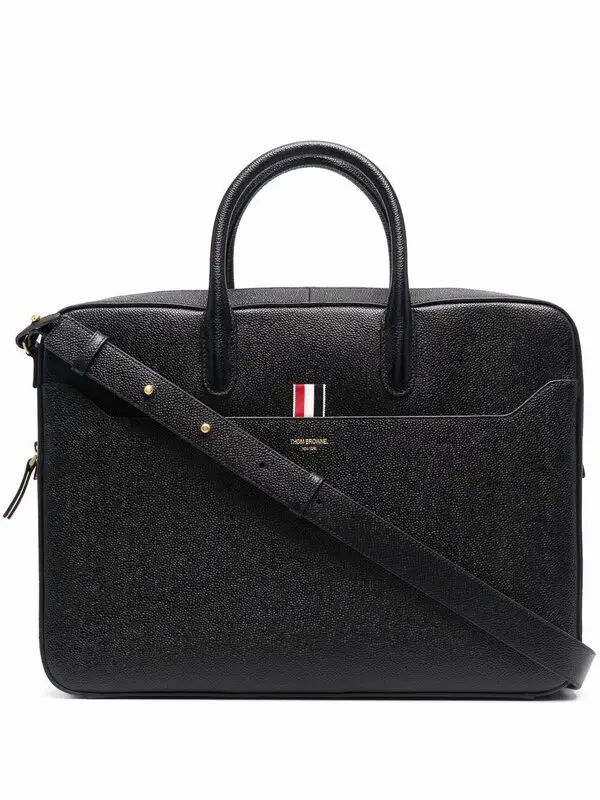 Thom Browne Grosgrain-tab Briefcase - Black