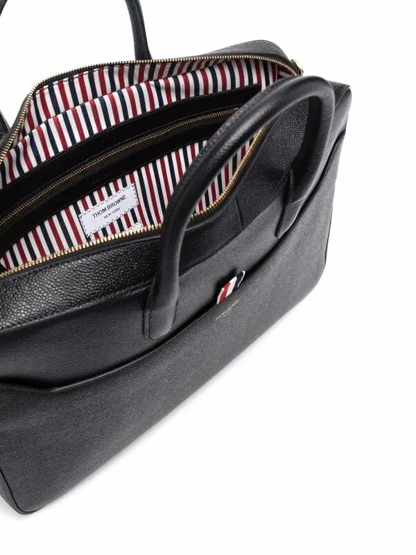 Thom Browne Grosgrain-tab Briefcase - Black