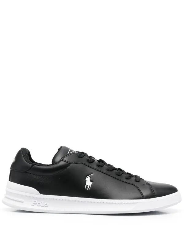 Polo Ralph Lauren Embroidered Pony Low-top Sneakers - Black