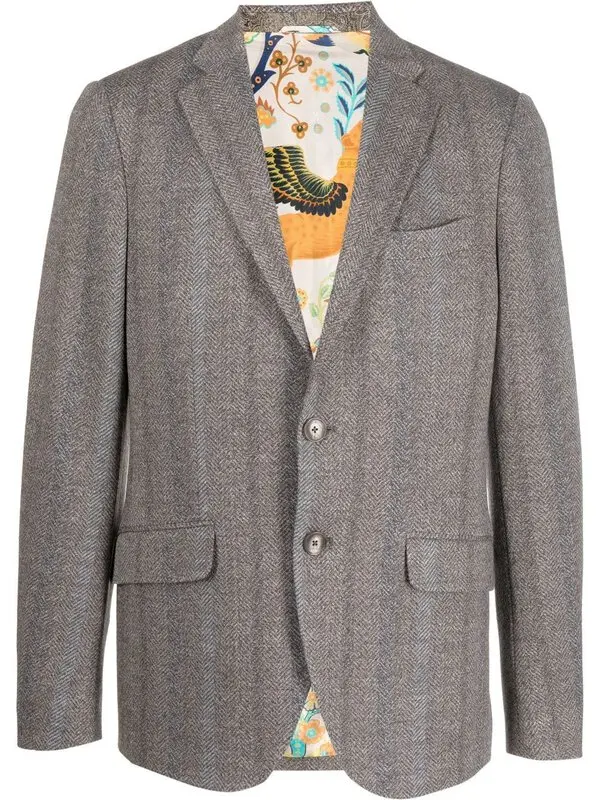 Etro Herringbone Striped Blazer
