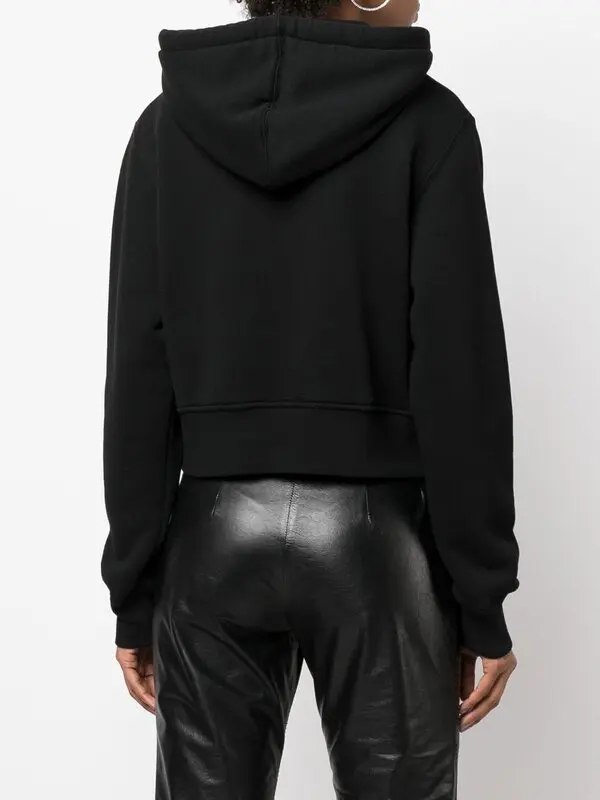 Palm Angels Logo-print Cropped Hoodie