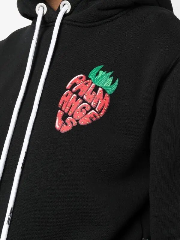 Palm Angels Logo-print Cropped Hoodie