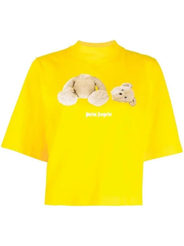 Palm Angels Logo-print Mock Neck T-shirt