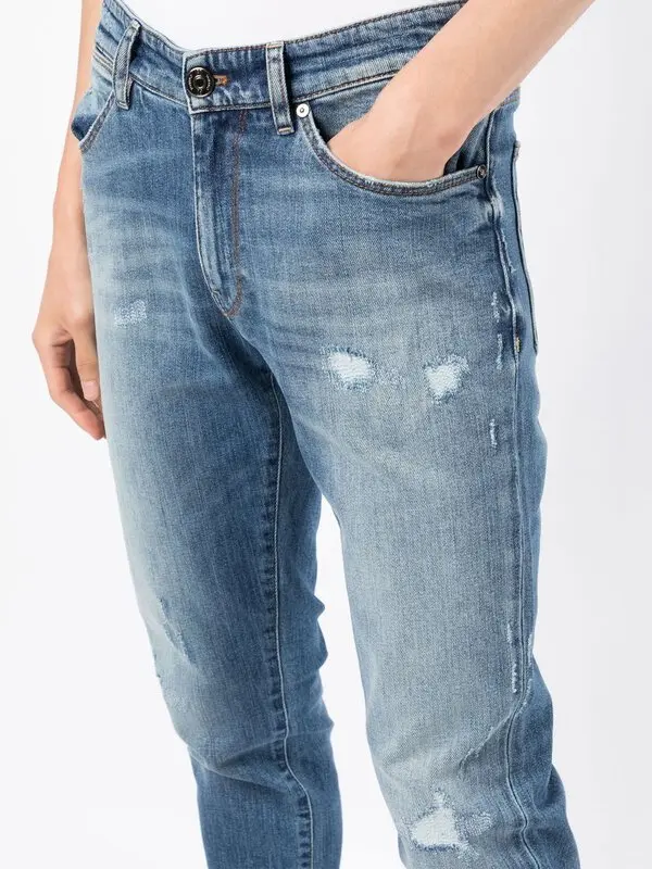 PT TORINO Distressed Slim-cut Jeans