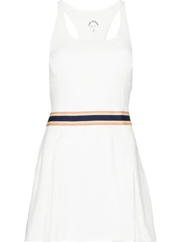 The Upside Racquet Kova Contrast-waistband Tennis Dress - White