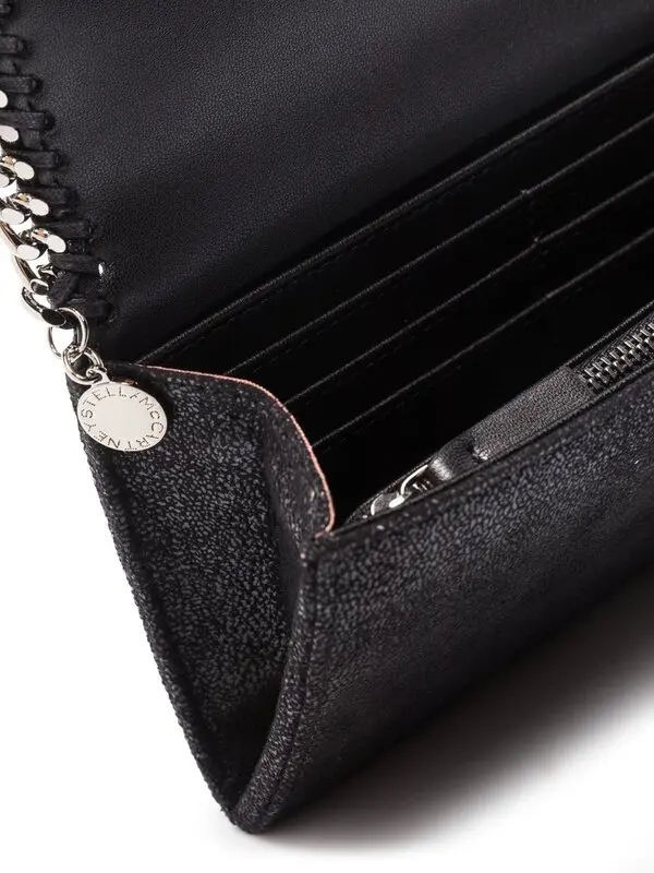 Stella McCartney Falabella Continental Flap Wallet - Black