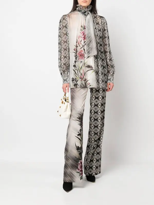 Alberta Ferretti High-waist Flared Trousers