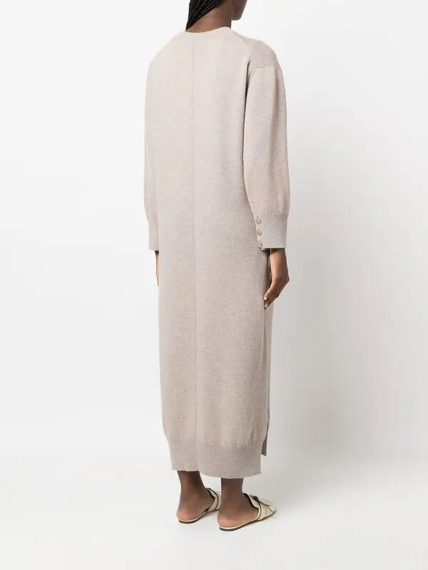 BARRIE Iconic Knit Midi Dress - Neutrals