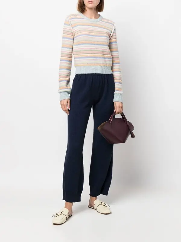 BARRIE Tapered-leg Cashmere Trousers
