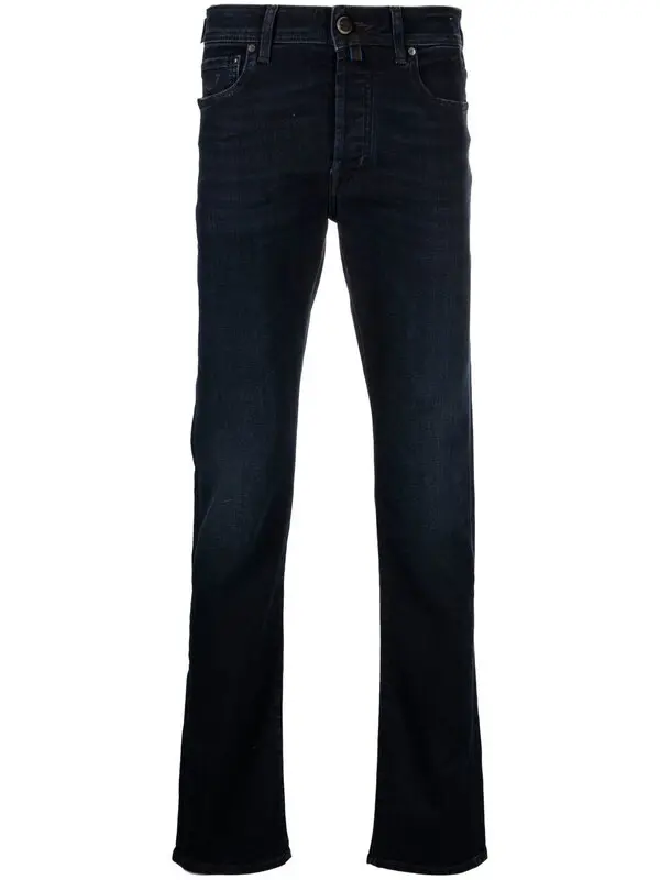 Jacob Cohen Embroidered Logo Straight-leg Jeans - Blue