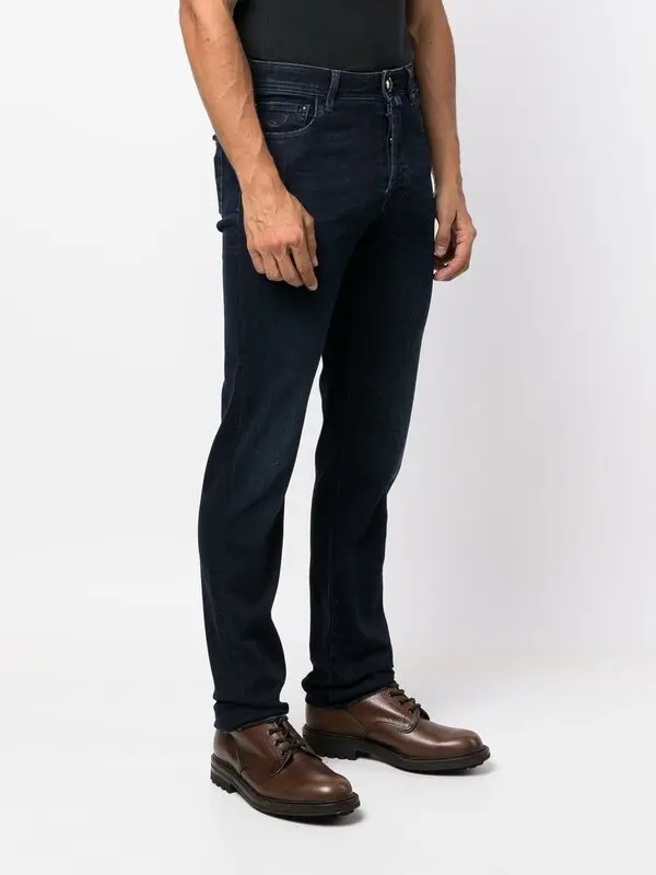 Jacob Cohen Embroidered Logo Straight-leg Jeans - Blue