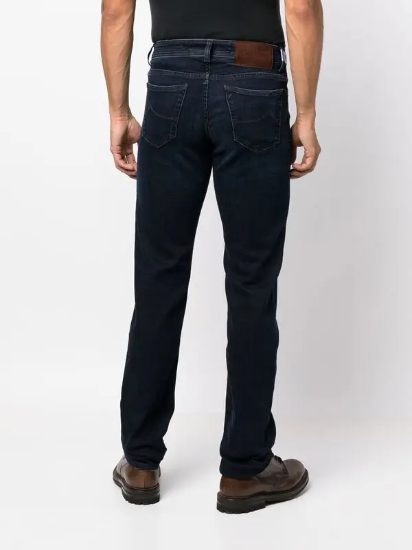 Jacob Cohen Embroidered Logo Straight-leg Jeans - Blue