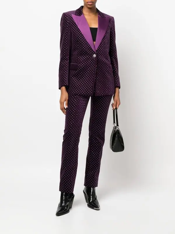 Philipp Plein Office Crystal-embellished Trousers