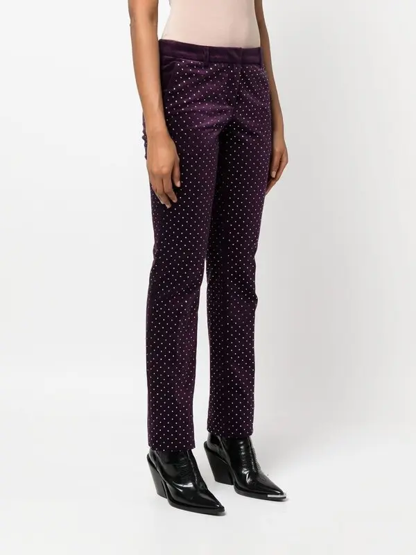 Philipp Plein Office Crystal-embellished Trousers