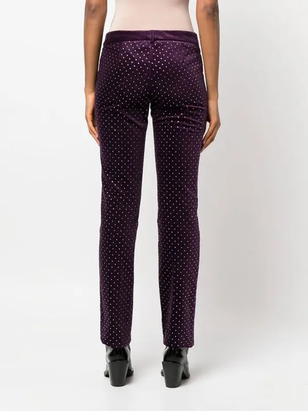 Philipp Plein Office Crystal-embellished Trousers