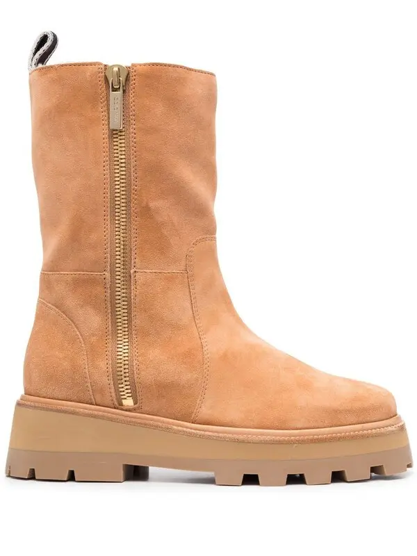 JIMMY CHOO Bayu Boots With Chunky Sole - Neutrals