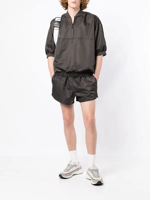 Fear Of God Half-zip Band-collar Sweatshirt - Grey