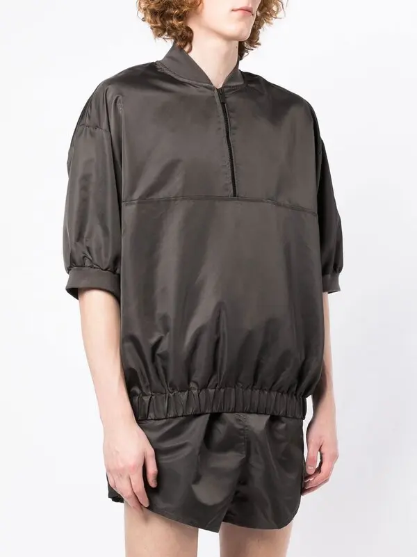 Fear Of God Half-zip Band-collar Sweatshirt - Grey
