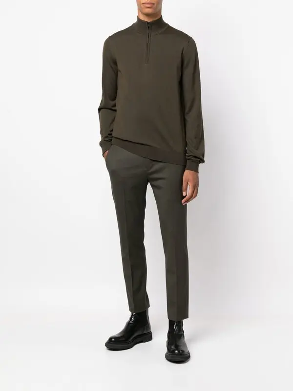 PT TORINO Cropped Tailored Trousers - Green