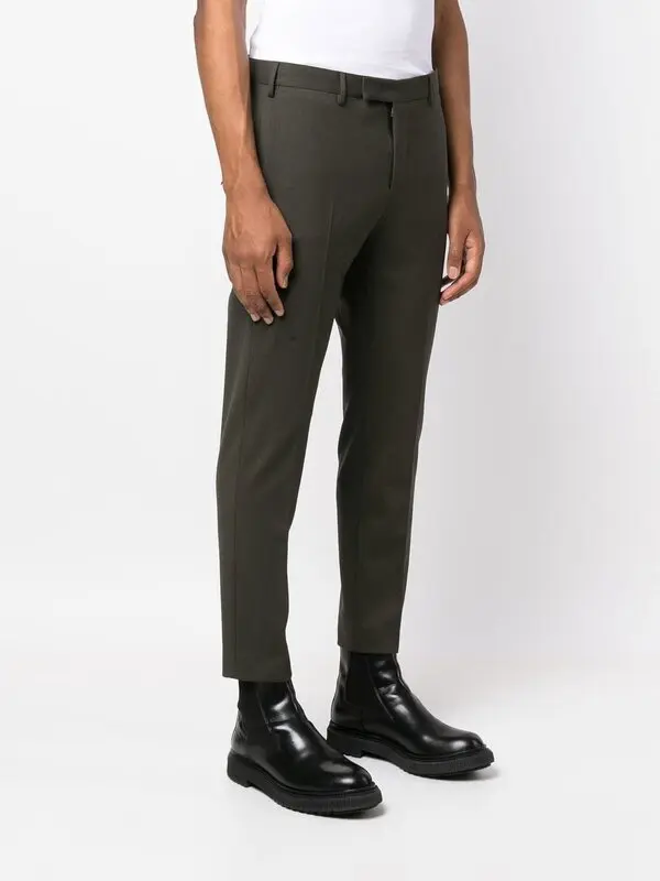 PT TORINO Cropped Tailored Trousers - Green