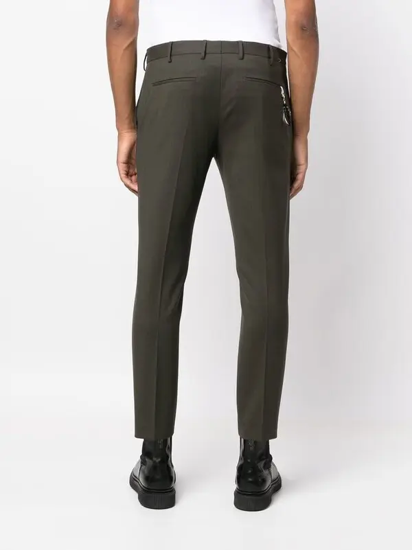 PT TORINO Cropped Tailored Trousers - Green
