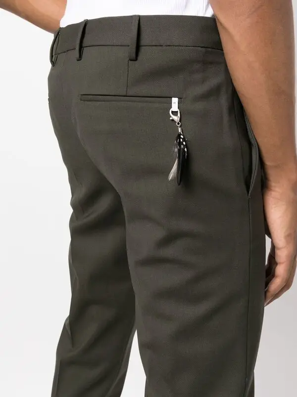 PT TORINO Cropped Tailored Trousers - Green