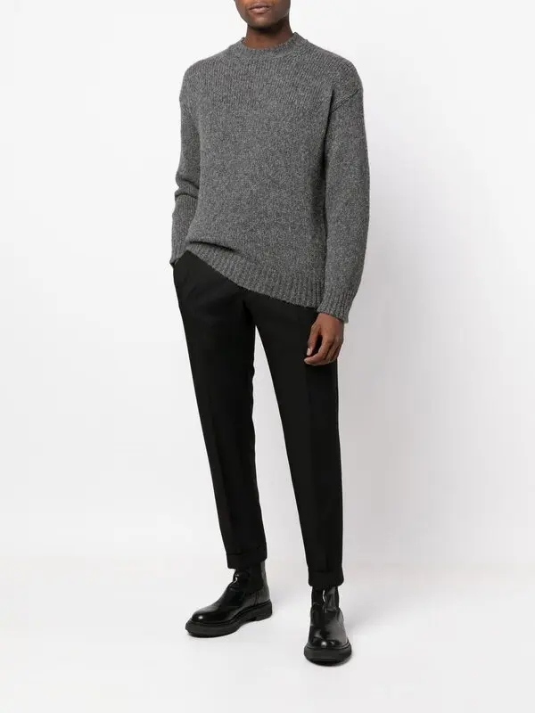 PT TORINO Tapered Wool Trousers - Black