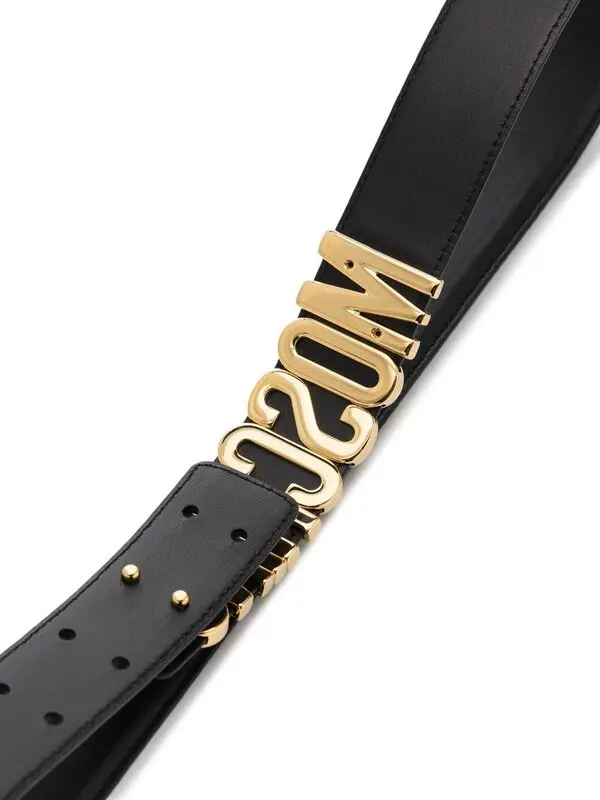 Moschino Plaque Belt - Black