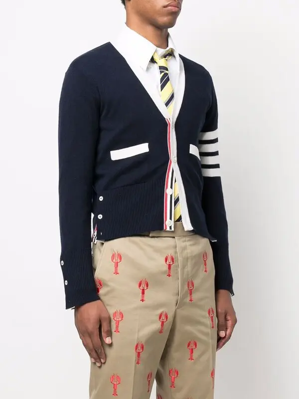 Thom Browne 4-bar Cashmere Cardigan - Blue
