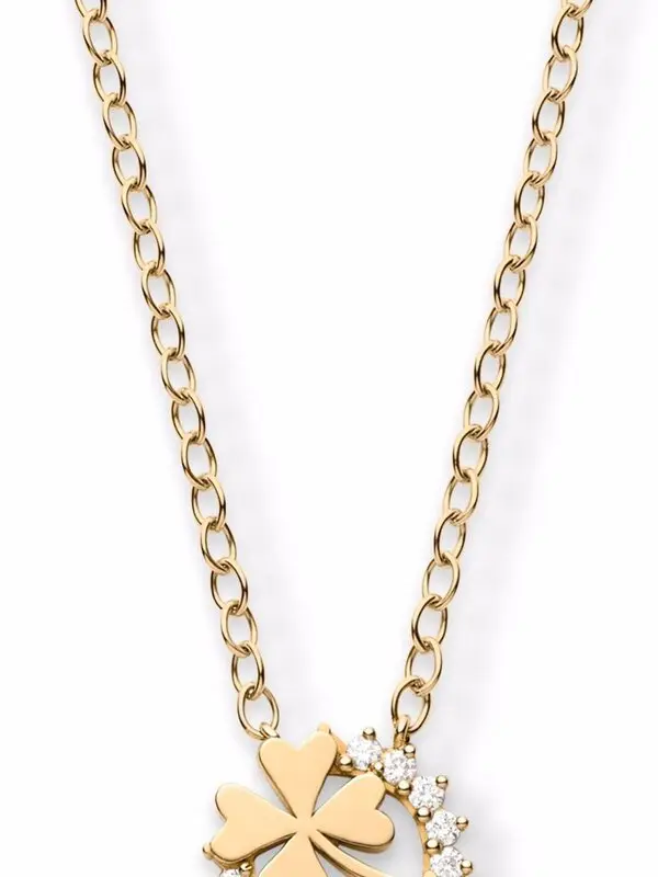 NOUVEL HERITAGE 18kt Yellow Medium Luck Diamond Pendant Necklace