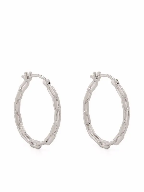 MARIA BLACK Gemma 18 Hoop Earrings - Silver | Editorialist