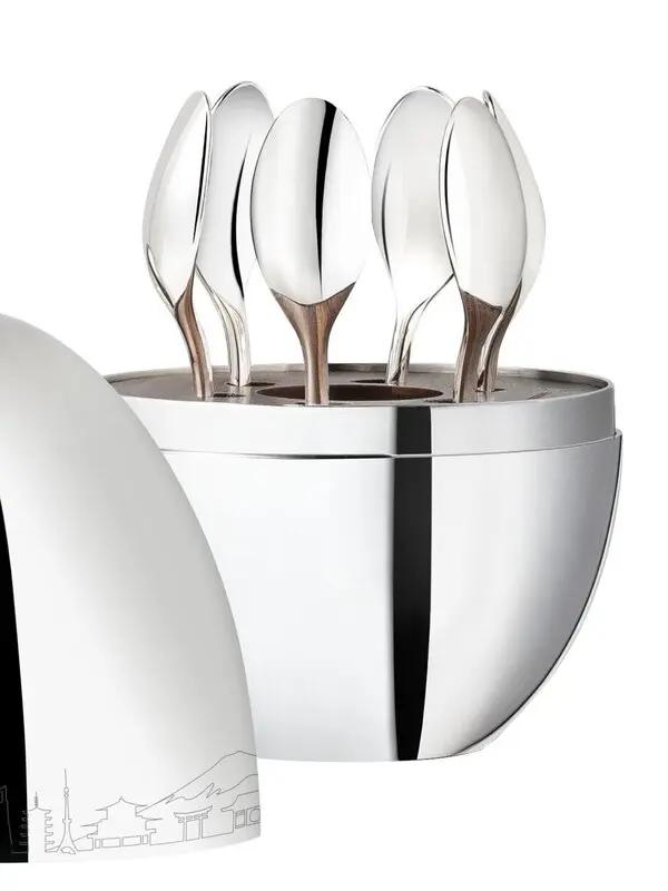 Christofle Mood Skyline Japan Espresso Spoon - Silver