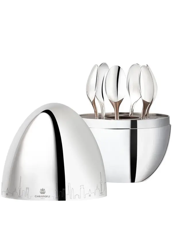 Christofle Mood Skyline Shanghai Espresso Spoon - Silver