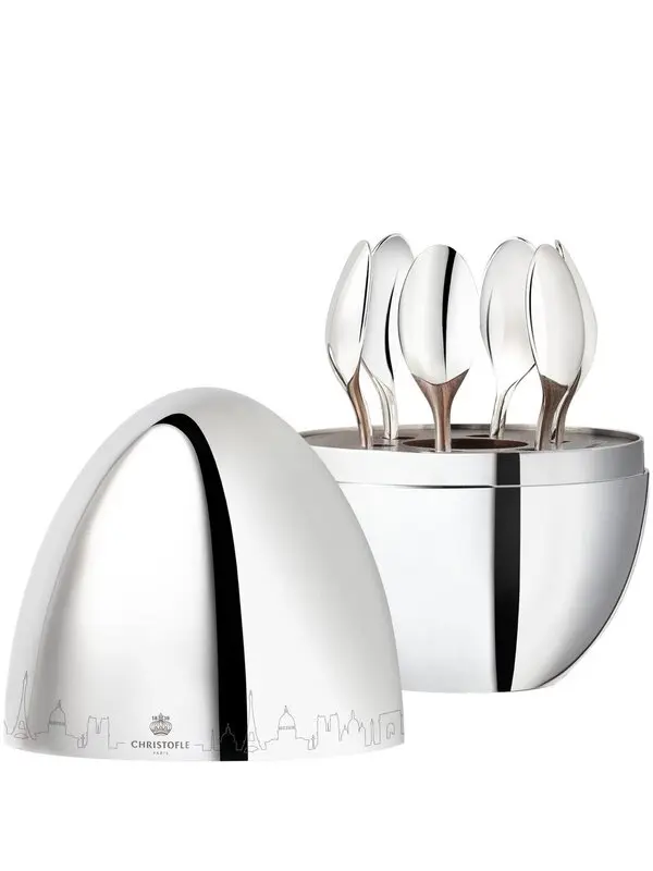 Christofle Mood Skyline Shanghai Espresso Spoon - Silver