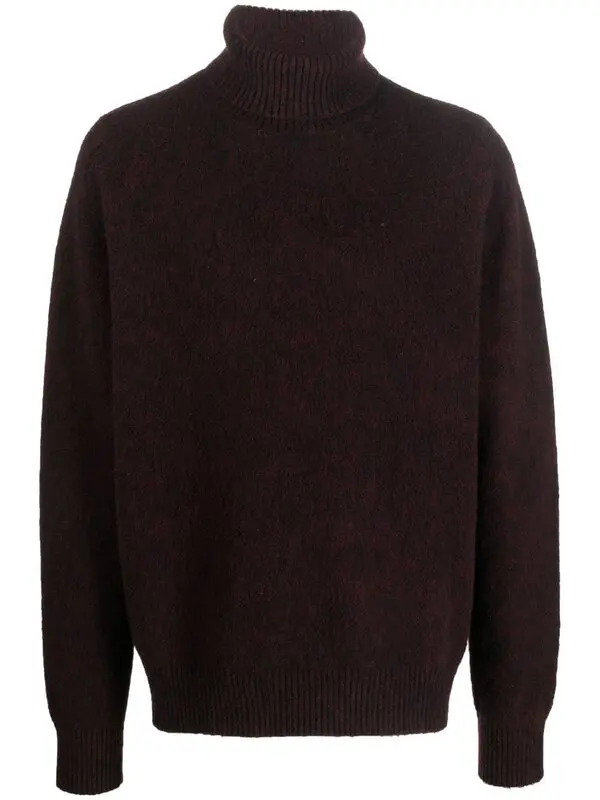 OAMC Logo-knit Roll-neck Jumper - Purple