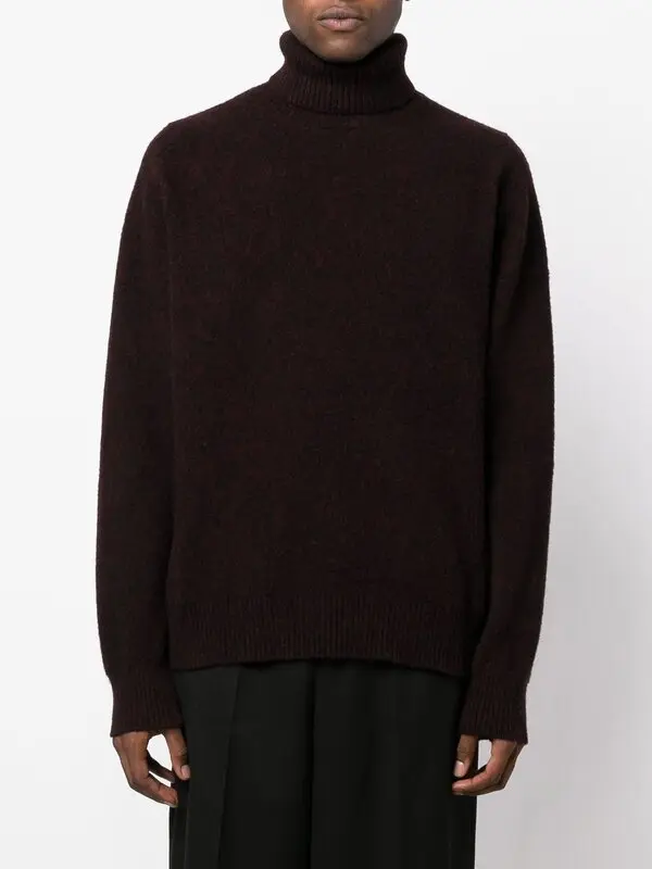 OAMC Logo-knit Roll-neck Jumper - Purple