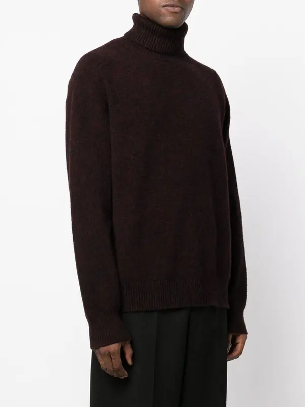 OAMC Logo-knit Roll-neck Jumper - Purple