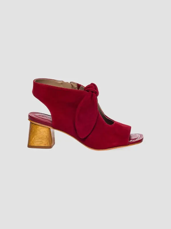 Bernardo Lizzie Suede Sandal Booties - Red