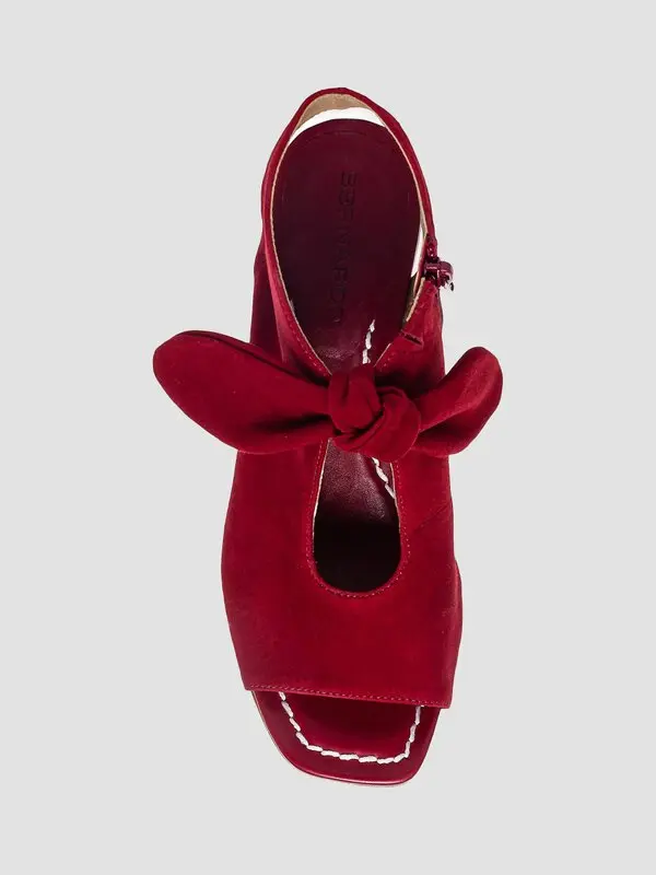 Bernardo Lizzie Suede Sandal Booties - Red