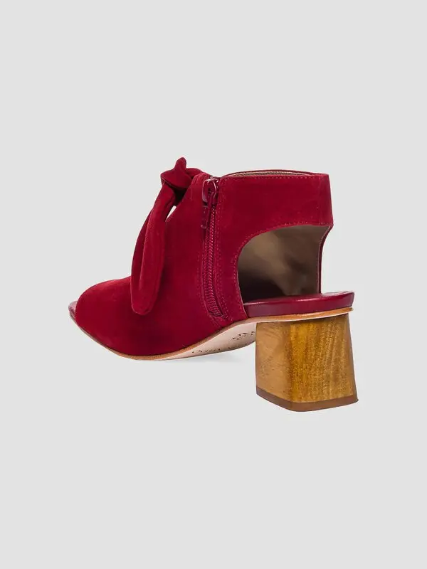 Bernardo Lizzie Suede Sandal Booties - Red
