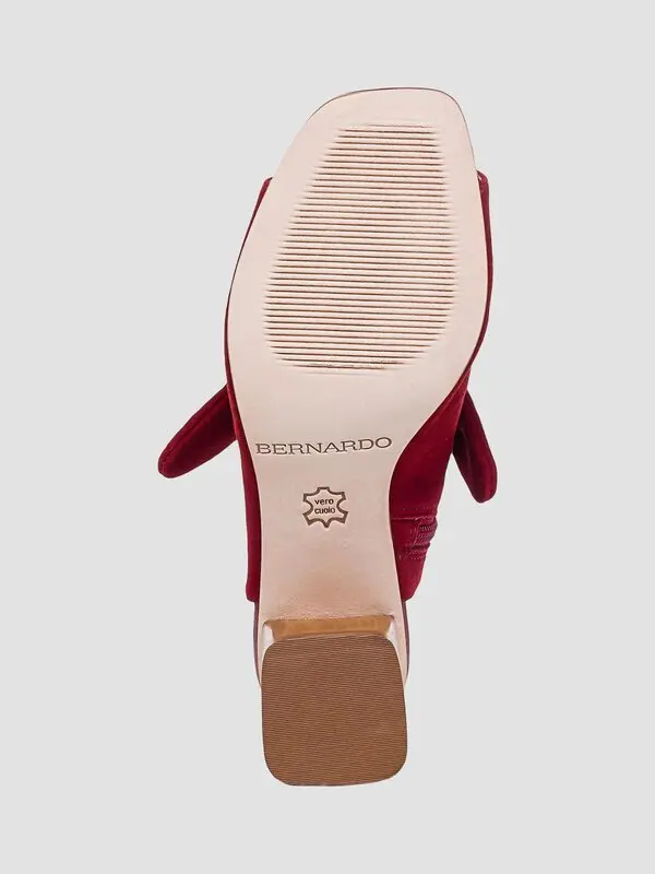 Bernardo Lizzie Suede Sandal Booties - Red